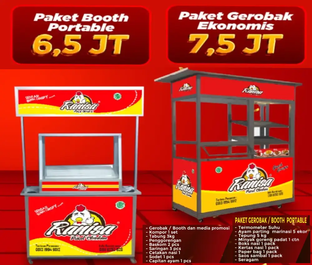 Paket Ekonomis Booth & Gerobak - Ranisa Fried Chicken