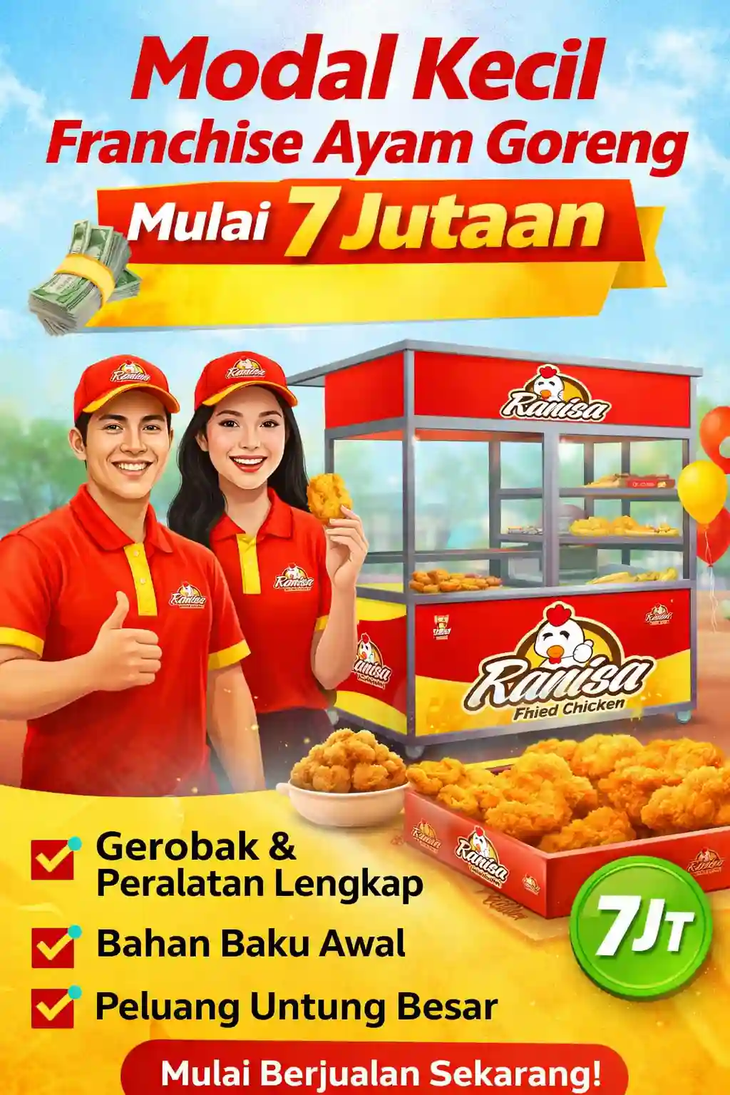 Modal Kecil usaha Ayam Goreng Mulai 7 Jutaan saja - Ranisa Fried Chicken